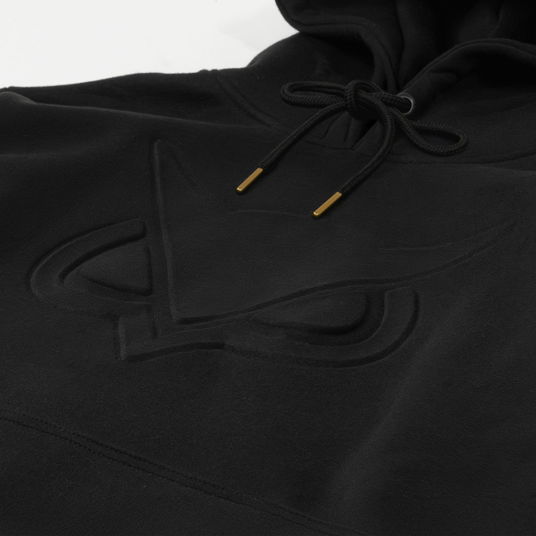 VANOSS® | DEBOSSED HOODIE (BLACK) - VANOSS® Official