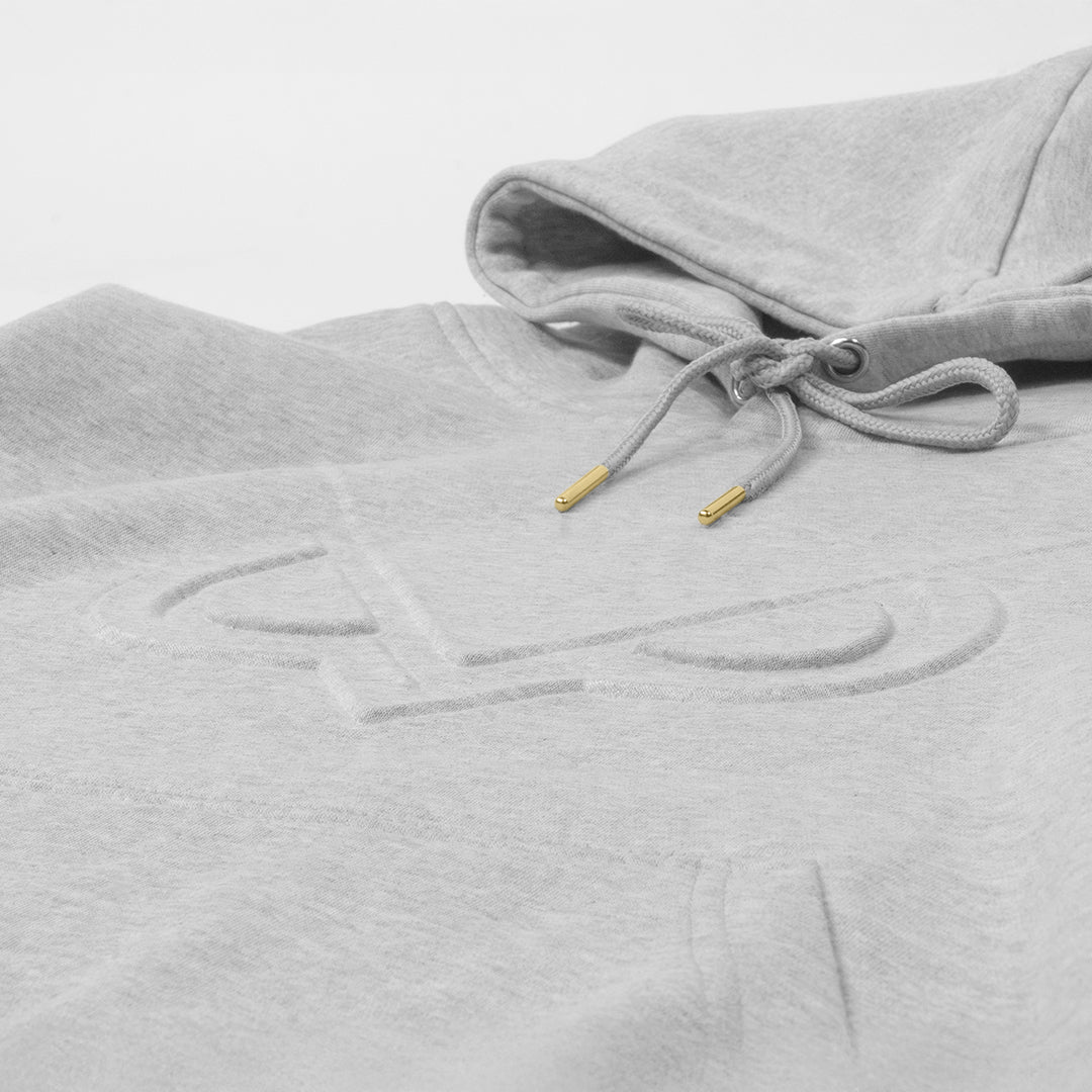 VANOSS® | DEBOSSED HOODIE (GREY) - VANOSS® Official